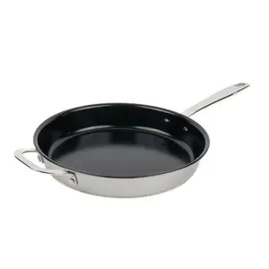 ALVA Maestro Nonstick Stainless Steel Frying Pan5-ply - Black