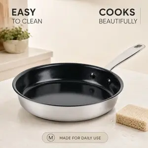 ALVA Maestro Nonstick Stainless Steel Frying Pan5-ply