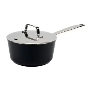 ALVA Maestro Nonstick Ceramic Saucepan With Lid 2 Qt - Black