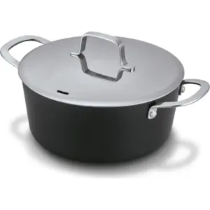 ALVA Maestro Nonstick Stock Pot With Lid - Black
