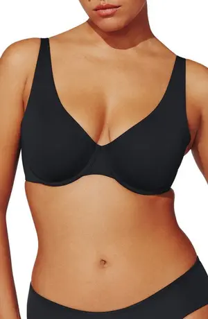 THIRDLOVE 24/7® Classic Second Skin Unlined Underwire Bra Black