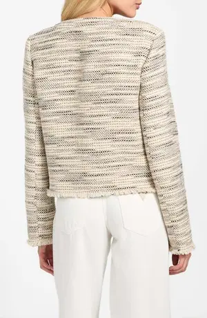 Guess Sutton Fringe Tweed Jacket