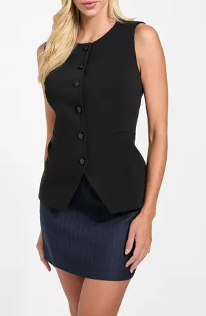 Guess Button Detailed Vests For Women