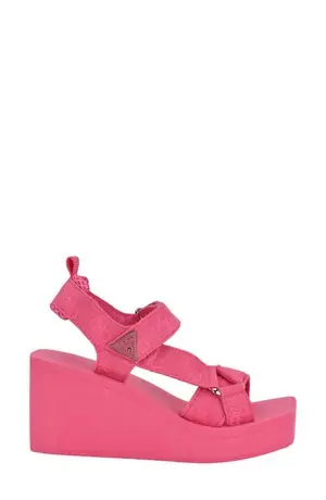 Guess Slingback Platform Wedge Sandal - Light Pink