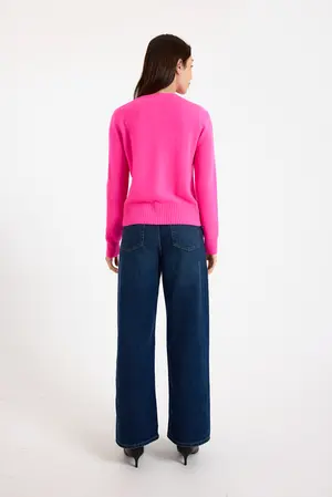 BRODIE CASHMERE Niamh Crew Neck Cashmere Cardigan