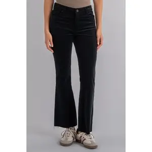 Kut From The Kloth Kelsey High-waist Kick Flare Corduroy Pants - Black