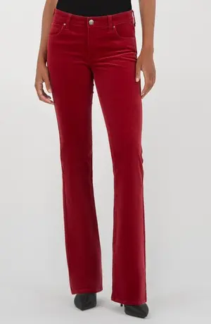 Kut From The Kloth Mid-rise Bootcut Corduroy Pants - Red