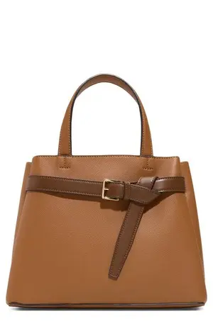 Aldo Satchel With Buckled Belt And Crossbody Strap