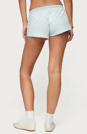 EDIKTED Striped Drawstring Shorts