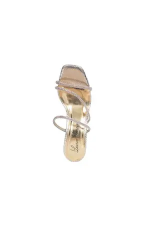 LAUREN LORRAINE Lanie Rhinestone Wedge Sandal - Gold