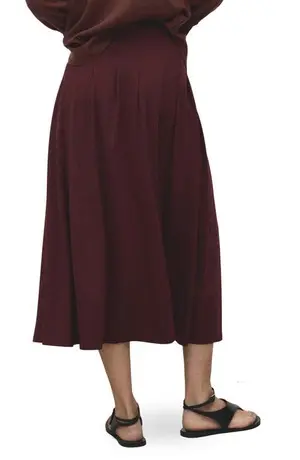 Mango Plank Pleat Midi Skirt