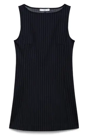 Mango Pinstripe Sleeveless Dress