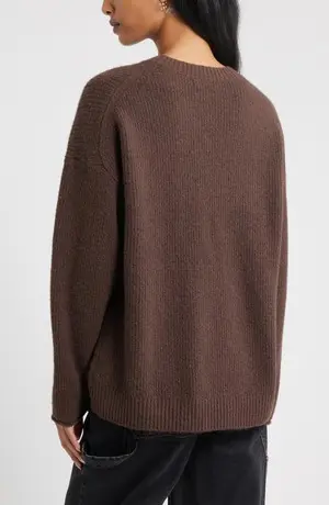 Bp. Oversized Fuzzy Knit Sweater - Brown Coffee