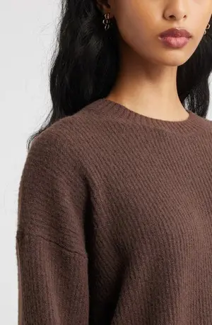 Bp. Oversized Fuzzy Knit Sweater - Brown Coffee