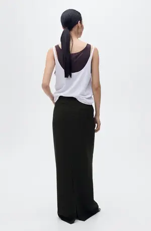 Mango High Rise Pencil Skirt - Black