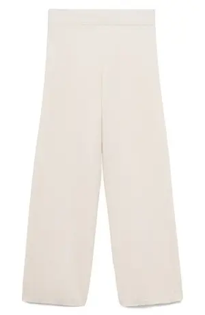 Mango Cashmere Straight Leg Jogger Pants - Off White