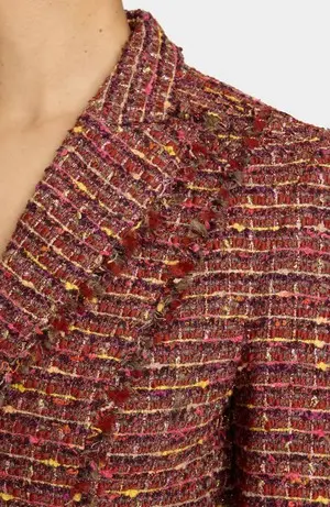 Santorelli Trish Fringe Tweed Jacket