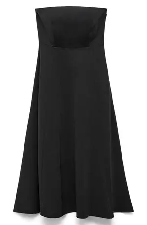 Mango Strapless A-line Maxi Dress