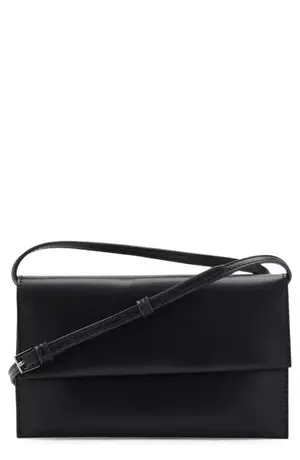 Mango Faux Leather Crossbody Bag - Black