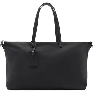 Mango Large Nylon Shopper Tote