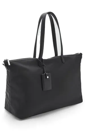 Mango Large Nylon Shopper Tote
