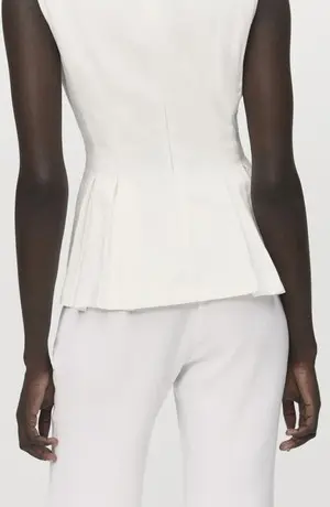 Mango Sleeveless Peplum Top