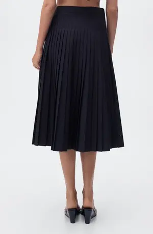 Mango Pleated Midi Skirt