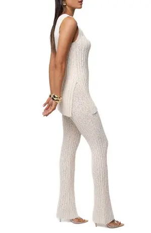JLUXLABEL Sleeveless Cable Knit Sweater - Ivory