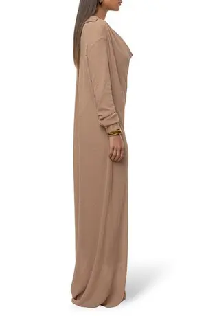 JLUXLABEL Savanna Cowl Neck Long Sleeve Maxi Dress