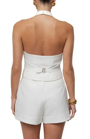 JLUXLABEL Luxe Halter Vest - Ivory