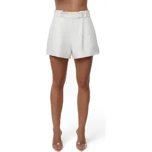 JLUXLABEL Soft Breeze Pleated Woven Shorts - Ivory