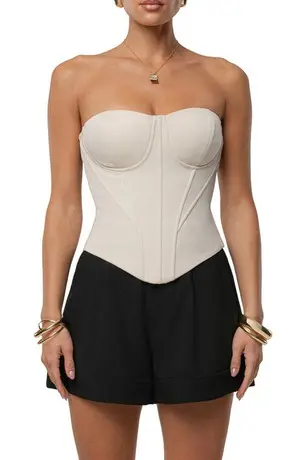 JLUXLABEL Strapless Corset Top - Ivory