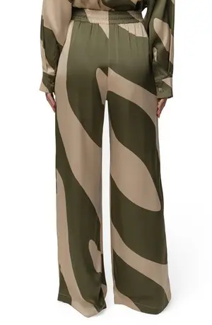 JLUXLABEL Printed Wide Leg Pants