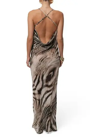 JLUXLABEL Animal Print Maxi Dress