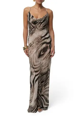 JLUXLABEL Animal Print Maxi Dress