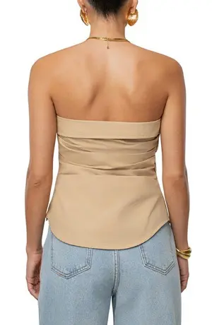 JLUXLABEL Riviera Strapless Top - Beige
