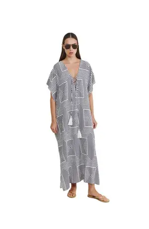GOTTEX BEACH LIFE Liora Kaftan Cover-up - Black-white