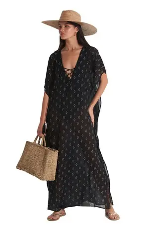 GOTTEX BEACH LIFE Avela Kaftan Cover-up - Black-cream