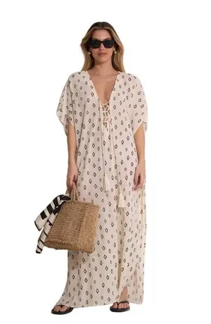 GOTTEX BEACH LIFE Avela Kaftan Cover-up - Cream