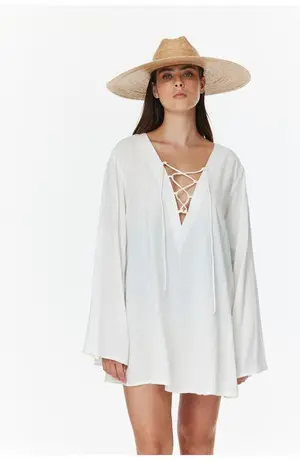 GOTTEX BEACH LIFE Mist & Sand Mini Dress Cover-up - Cream