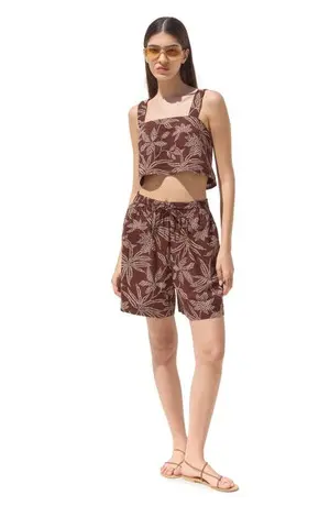 GOTTEX Printed Crop Top Cover-up