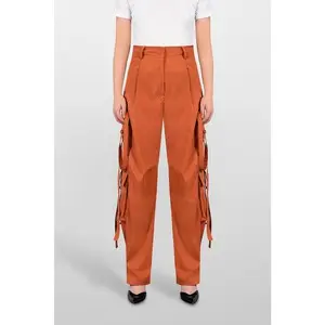LAURA APARICIO Maxi Cargo Pocket Trousers - Orange