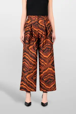 LAURA APARICIO Jacquard Palazzo Pants