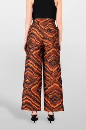 LAURA APARICIO Jacquard Palazzo Pants