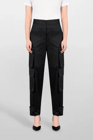 LAURA APARICIO Oversized Cotton Cargo Pants
