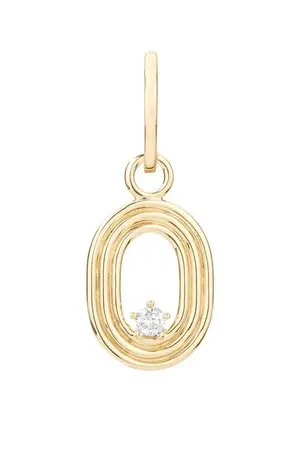 Adina Reyter Number Charm Pendant - Yellow Gold/diamond-0