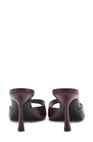 Mango Pointed Toe Slide Sandal - Burgundy