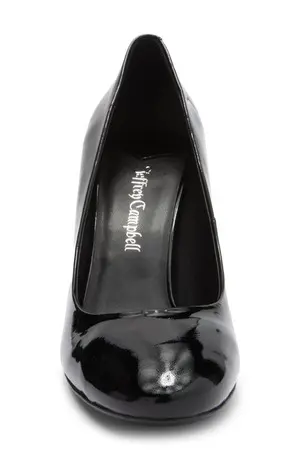Jeffrey Campbell Round-toe Pumps - Black Crinkle Patent