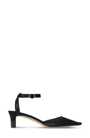 THE ROW Carla Square Toe Velvet Sandals