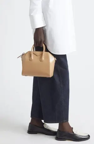 Givenchy Mini Antigona Leather Satchel - Sand